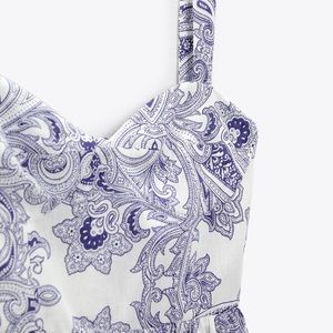 Zara | Dresses | Zara Paisley Floral Print Shirt Dress Nwt | Poshmark